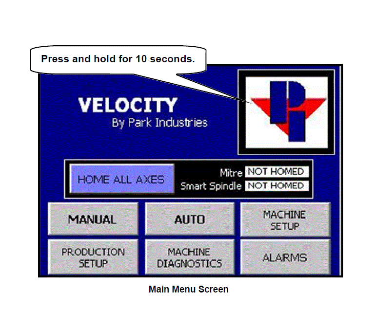 Adjusting Miter Home Position Coordinate - Park Industries