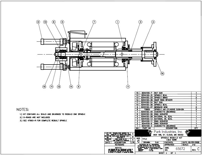 Rebuilding VEM Eb13 spindle - Park Industries