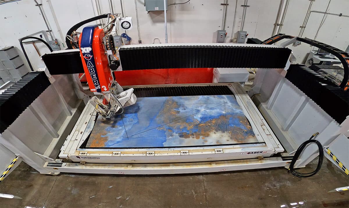 Cutting THIS Thunderstorm Porcelain Island on the SABERjet XP