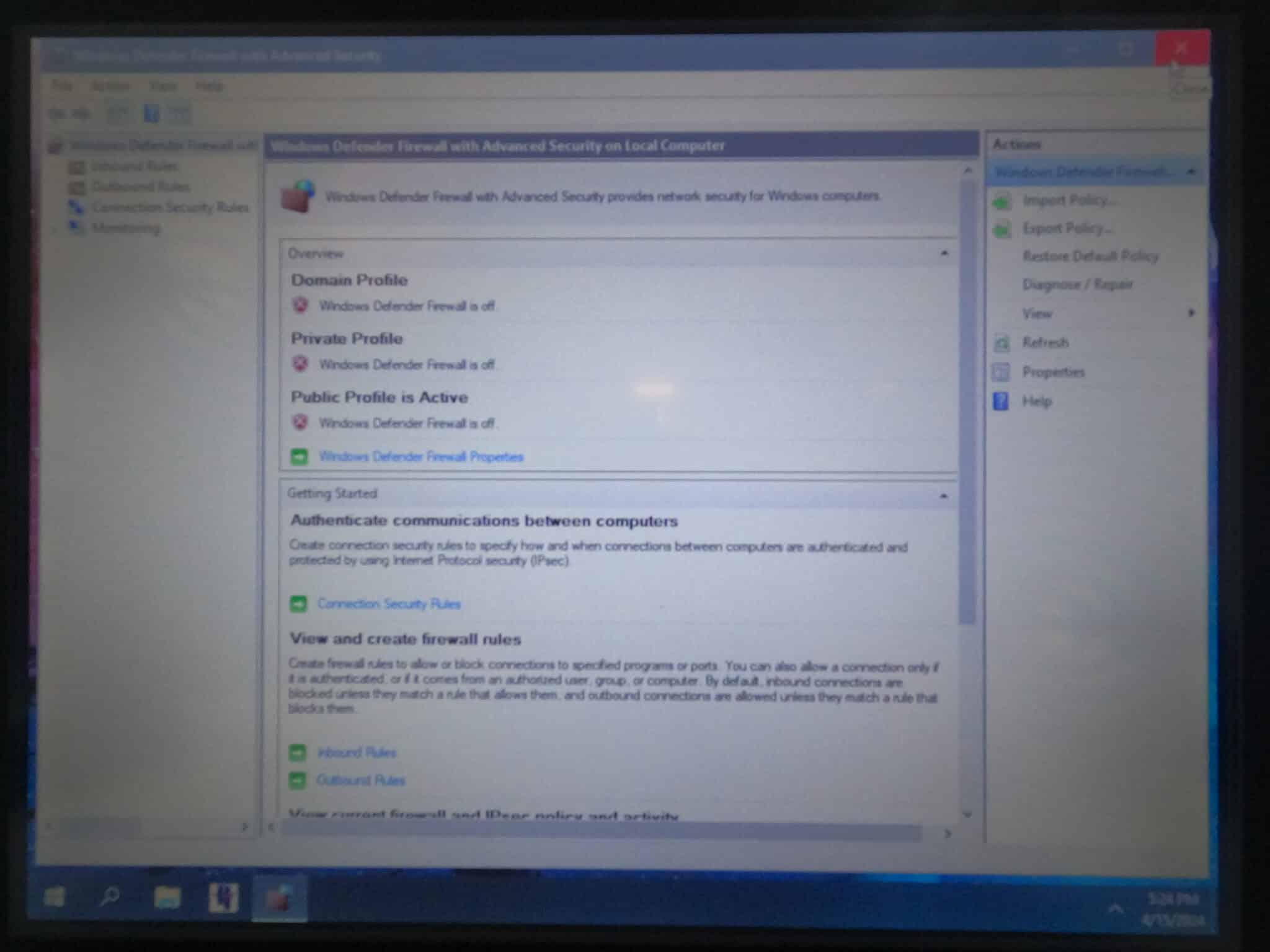 Windows Defender Firewall and Updates - Park Industries