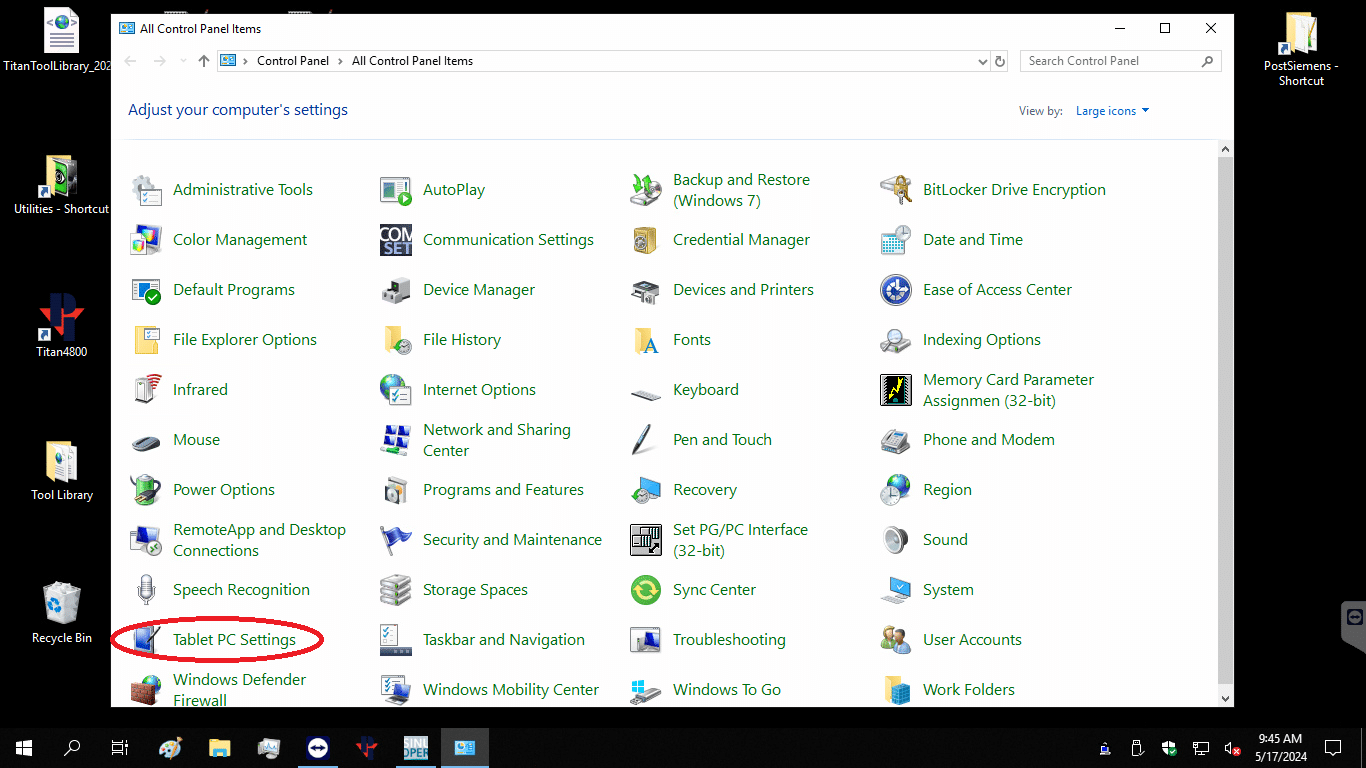 Calibrating Touchscreen - Park Industries